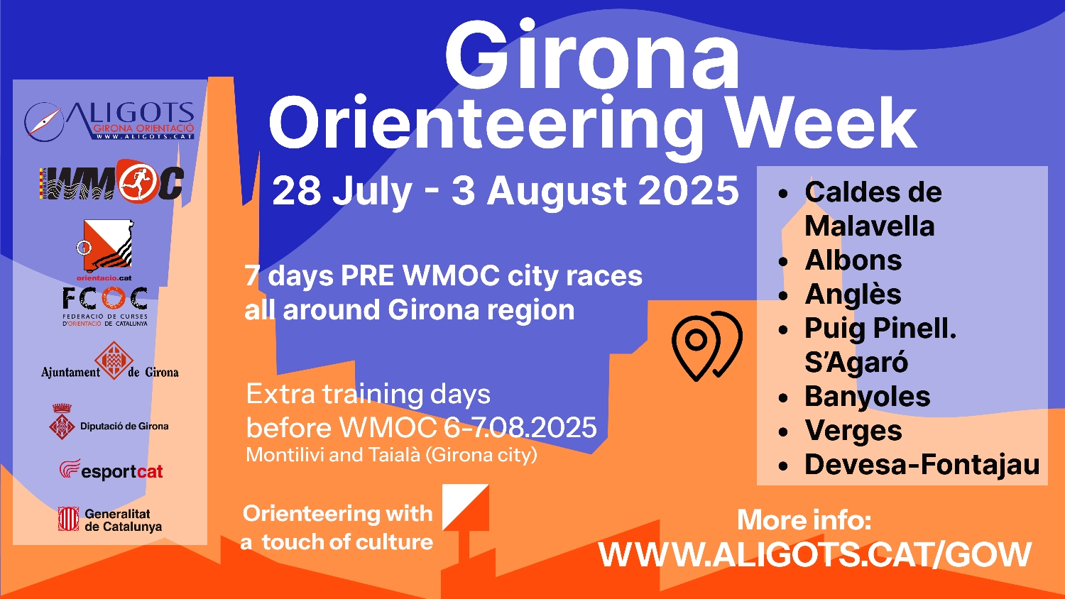 Girona Orienteering Week, more activities prior to the WMOC - WMOC 2025