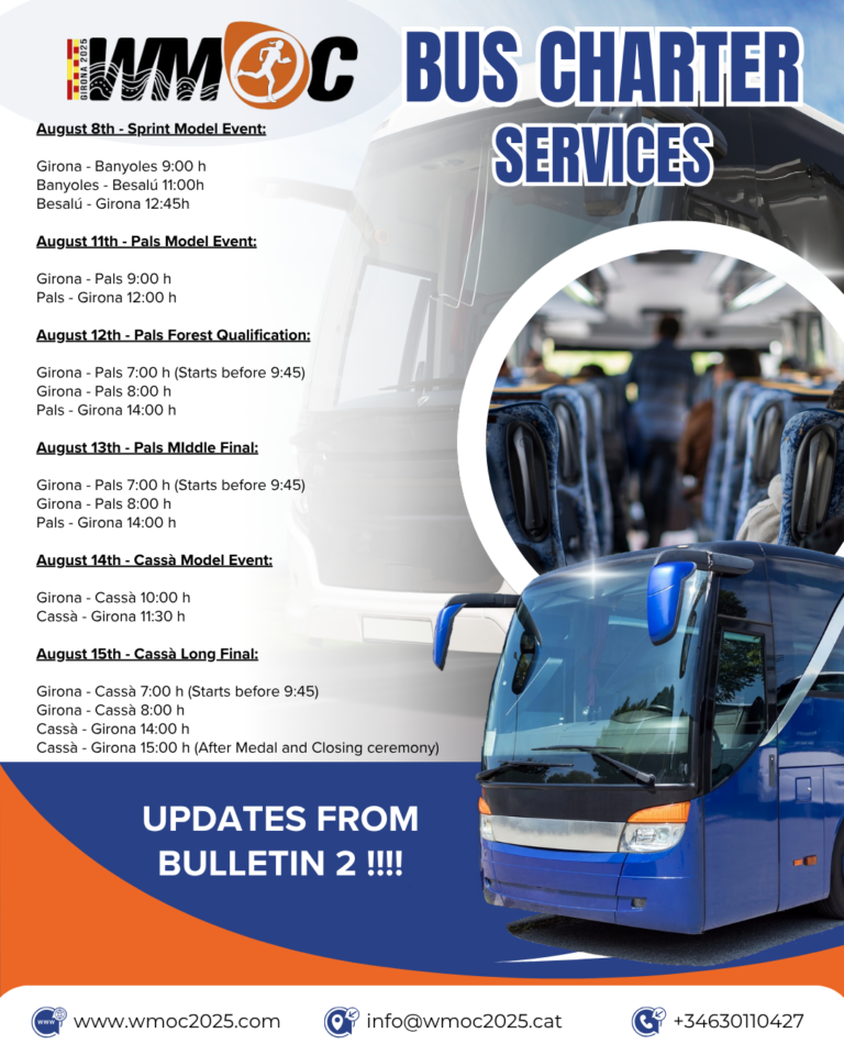 Bus schedule update - WMOC 2025